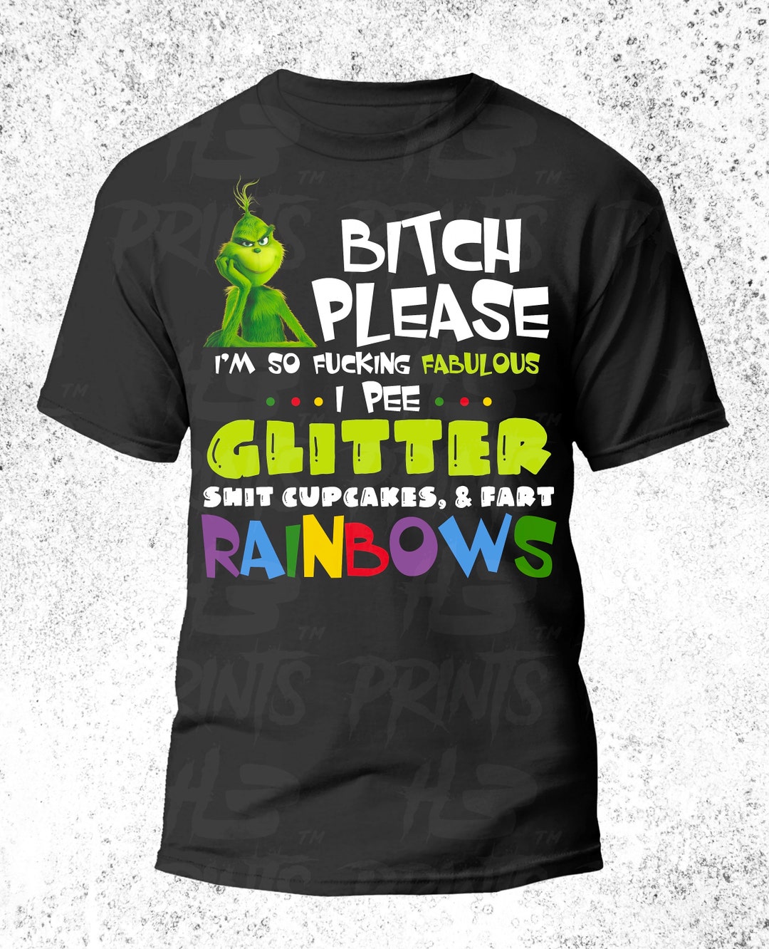 Grinch I Fart Glitter Tee - Etsy