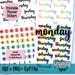 Rainbow Days of the Week Planner Stickers (digital Download) - Etsy