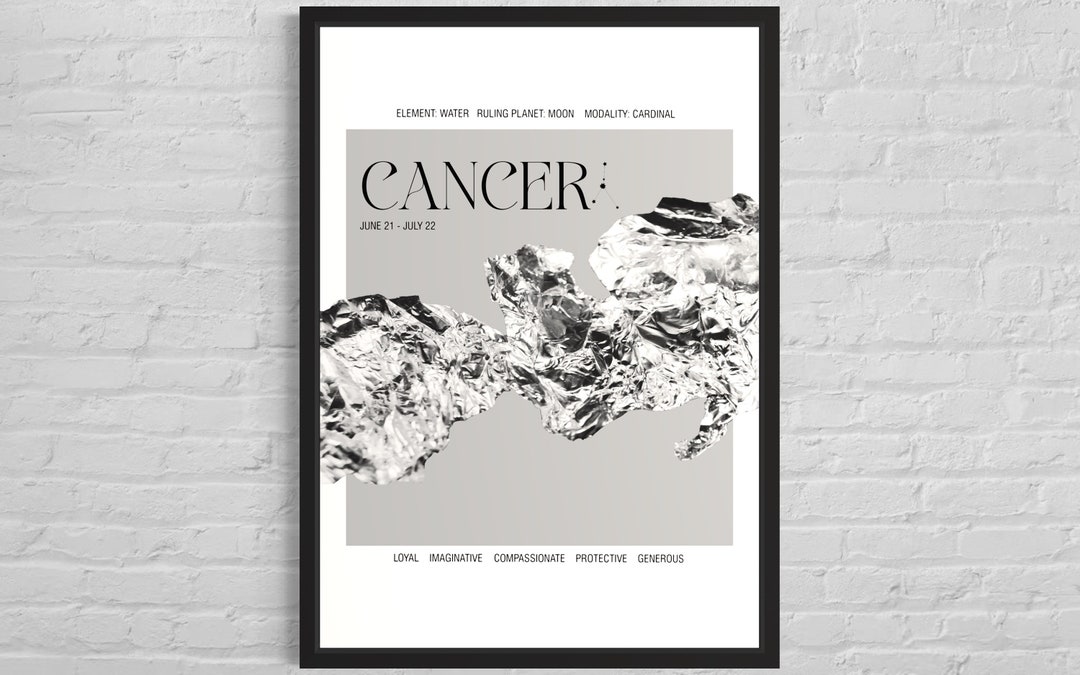 Cancer Zodiac Poster - Etsy