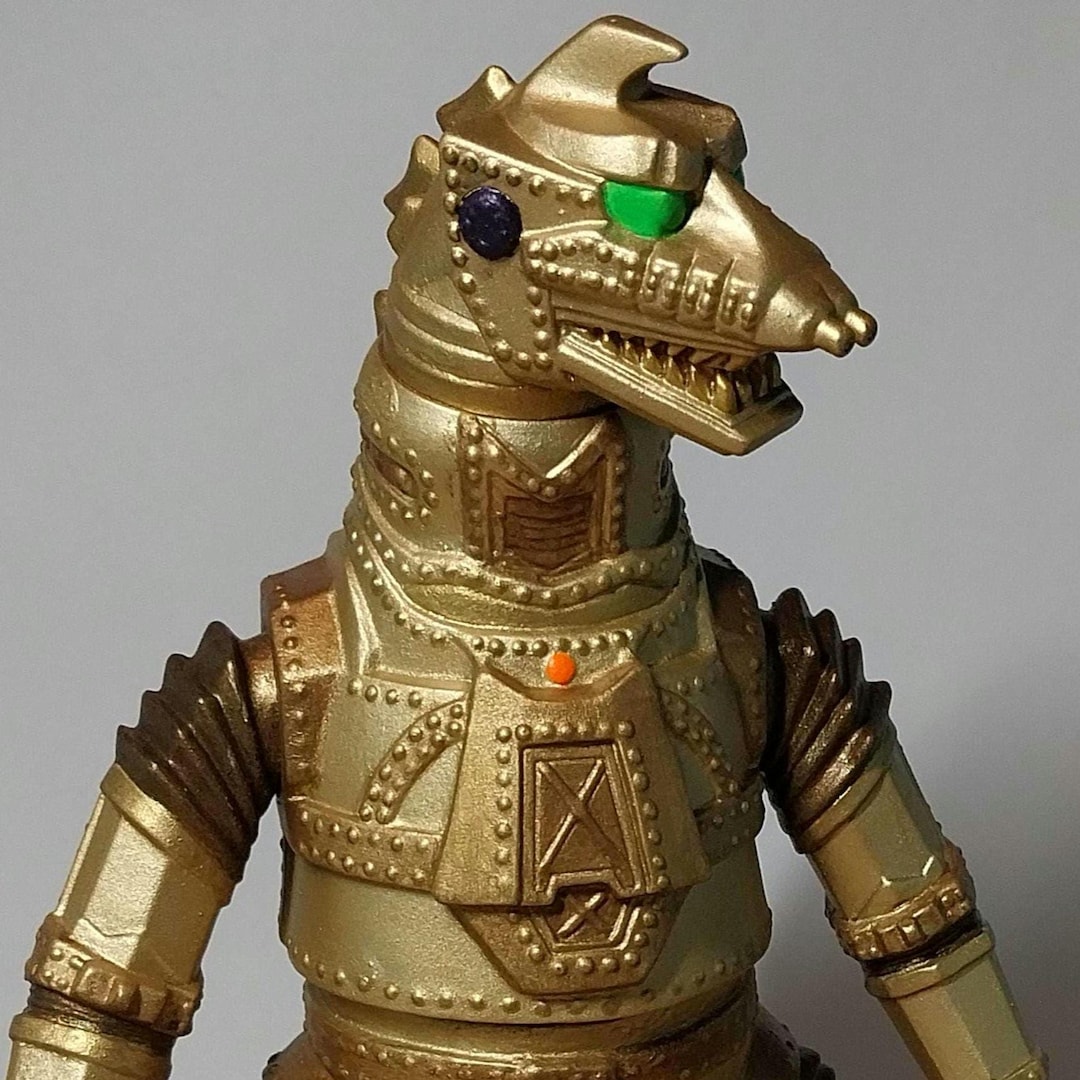 Mechagodzilla 1974 Retro Gold Version Custom Repainted 7" Vinyl Figure ...