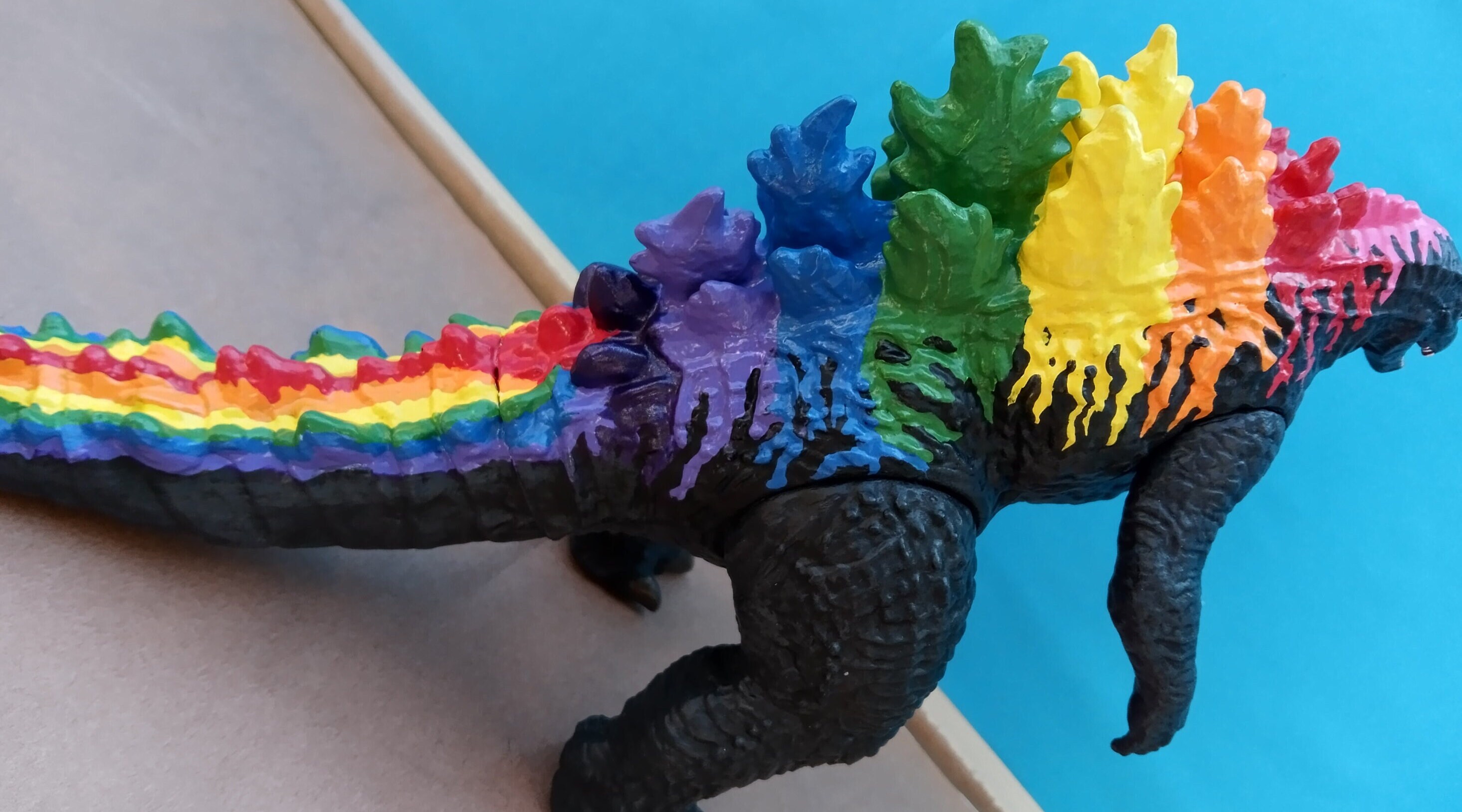 Rainbow Godzilla Custom 6 Figure Repaint 2019 Godzilla King of the ...