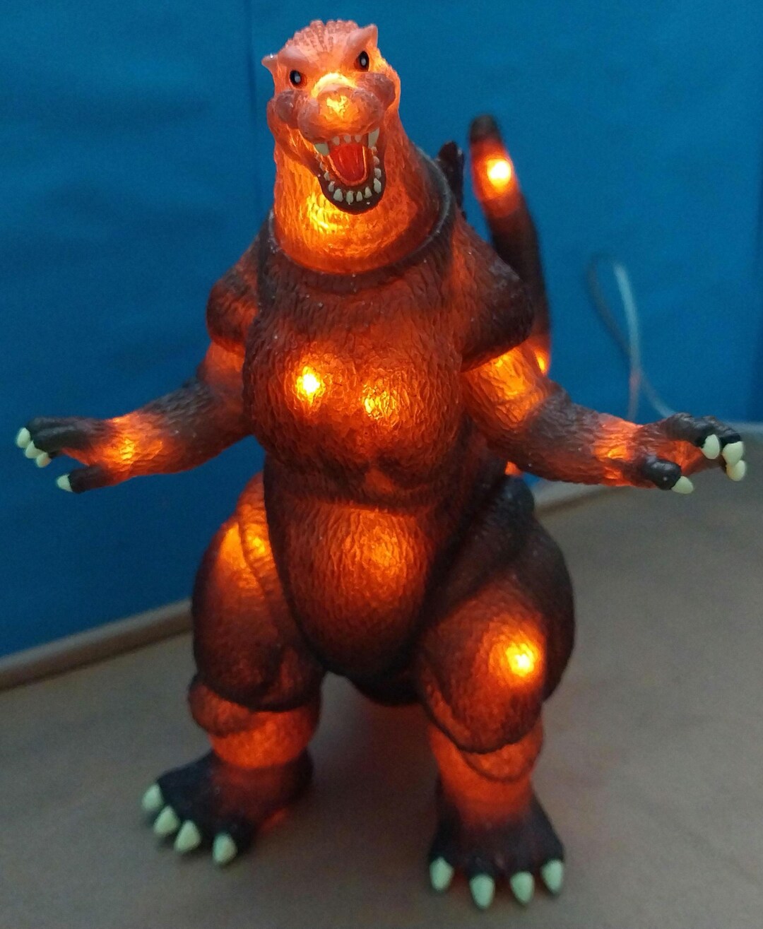 Night Light Burning Godzilla - 6" Vinyl Figure Customized W/ Battery ...