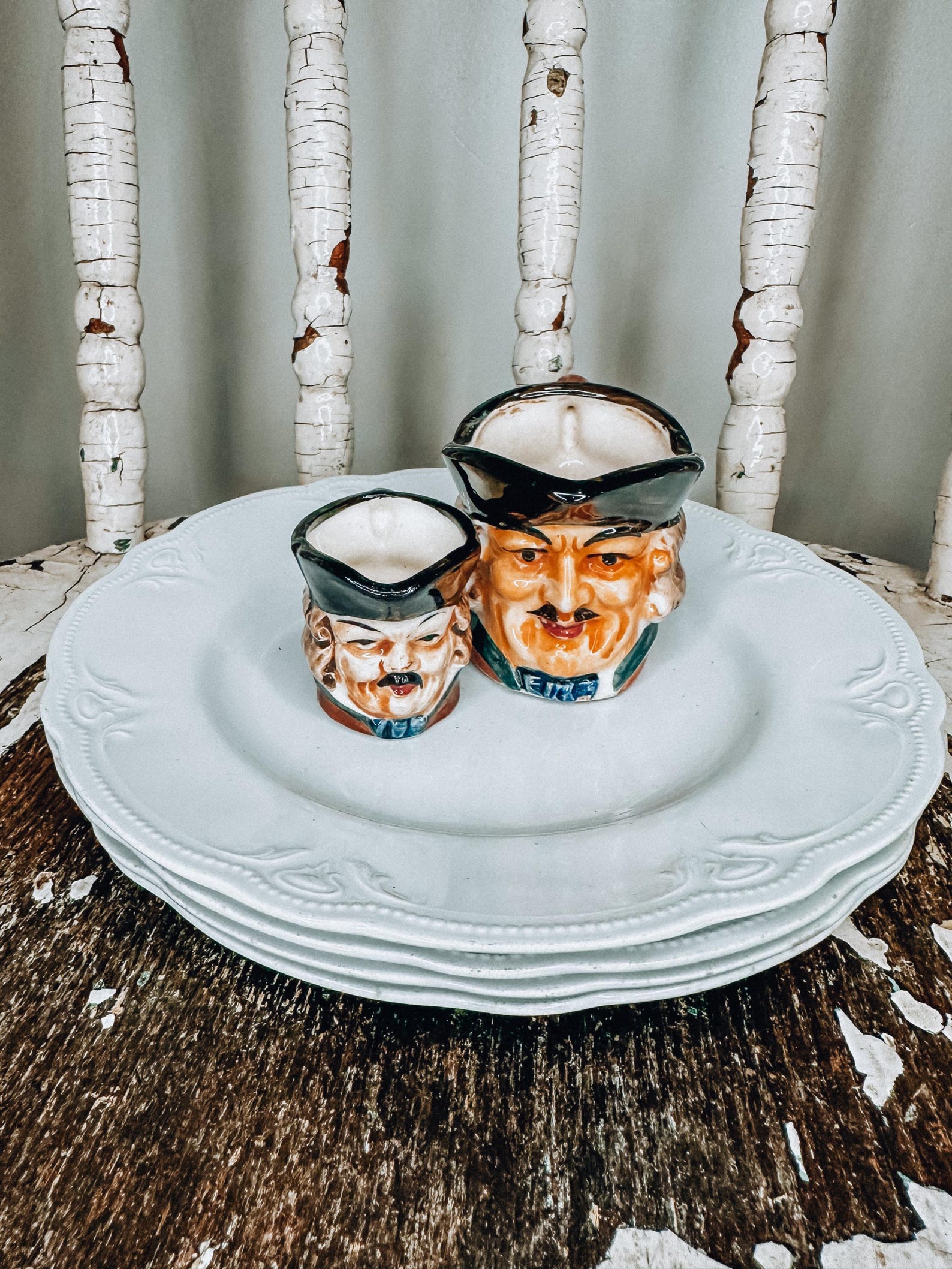 Pair of Hand-painted Toby Mug Pitchers - Etsy