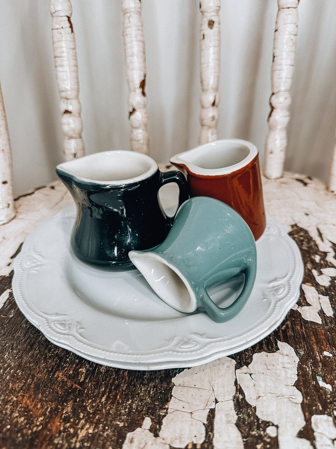 Vintage Brown Hall Creamer - Etsy