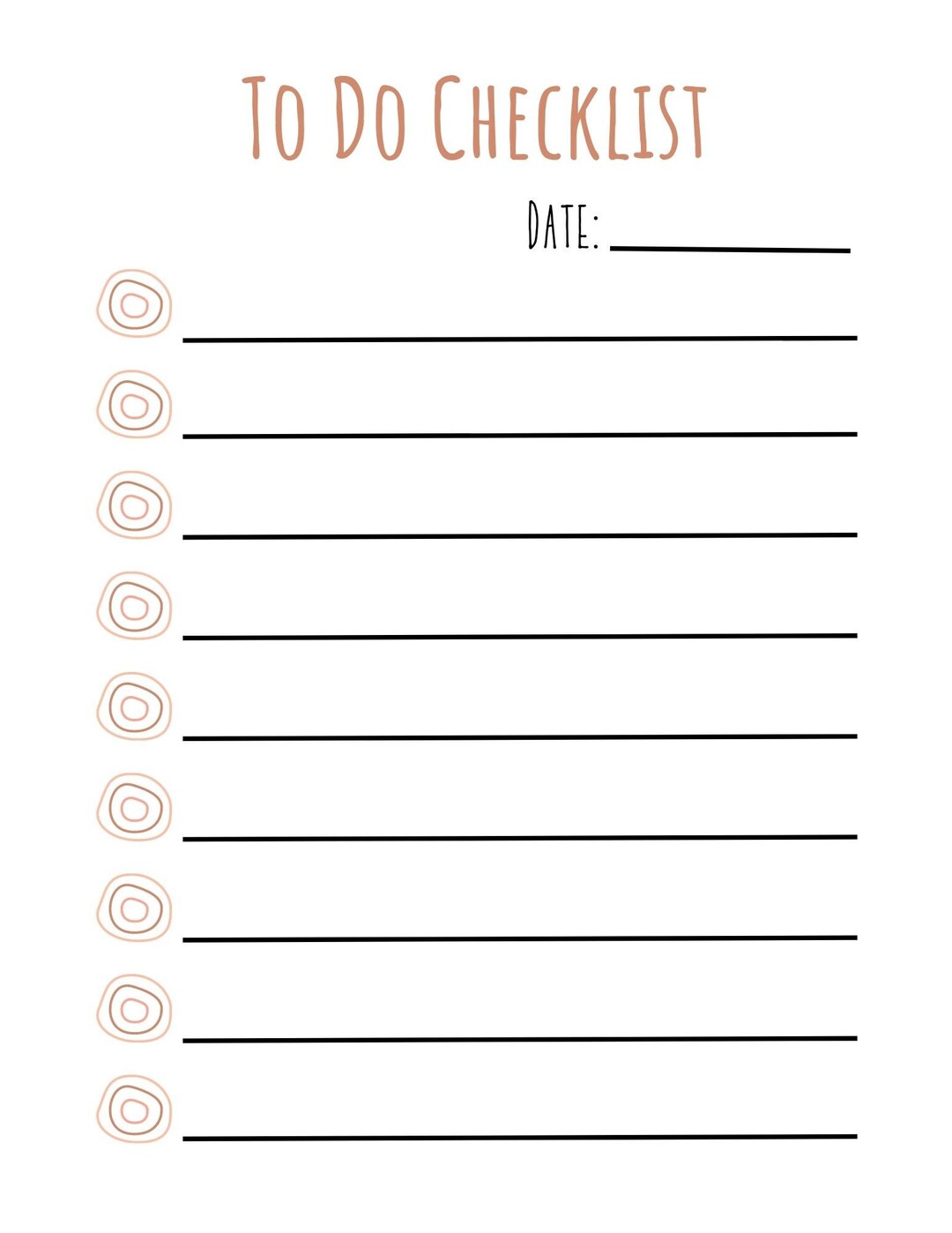 To Do Checklist - Etsy