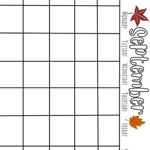 12 Month Printable Calendar - Etsy