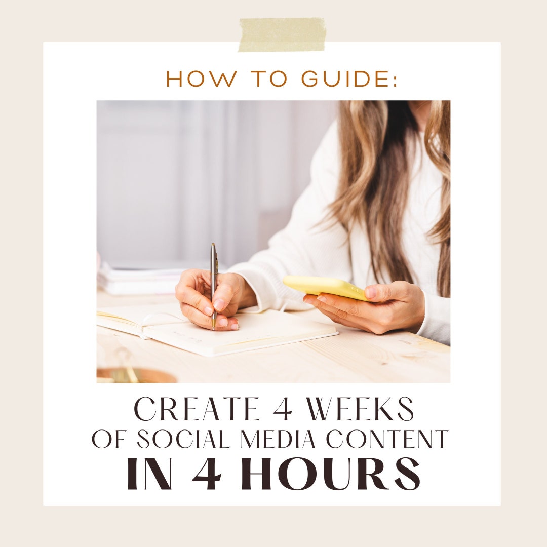 Social Media Content Planner Guide - Etsy