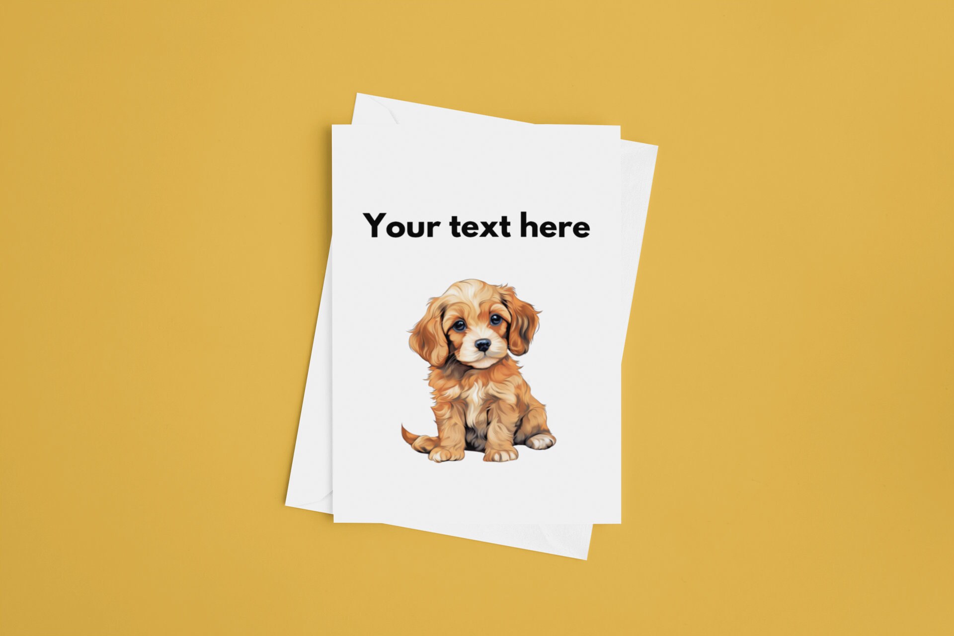 Cavapoo Greeting Card Custom Text Card for Cavapoo Owner Cavapoo Card ...