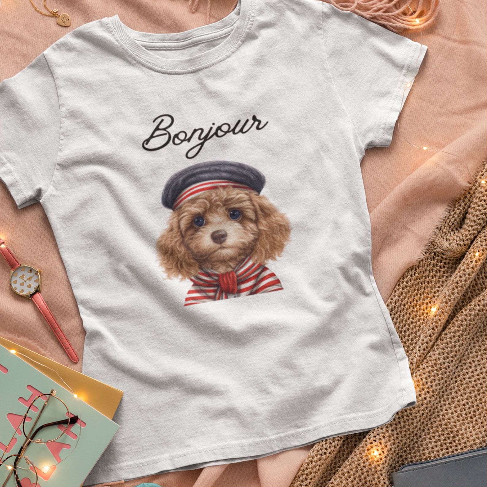 Cavapoo Dog Gift for Her Cavapoo Parisian Shirt Cavapoo Mom Shirt for ...