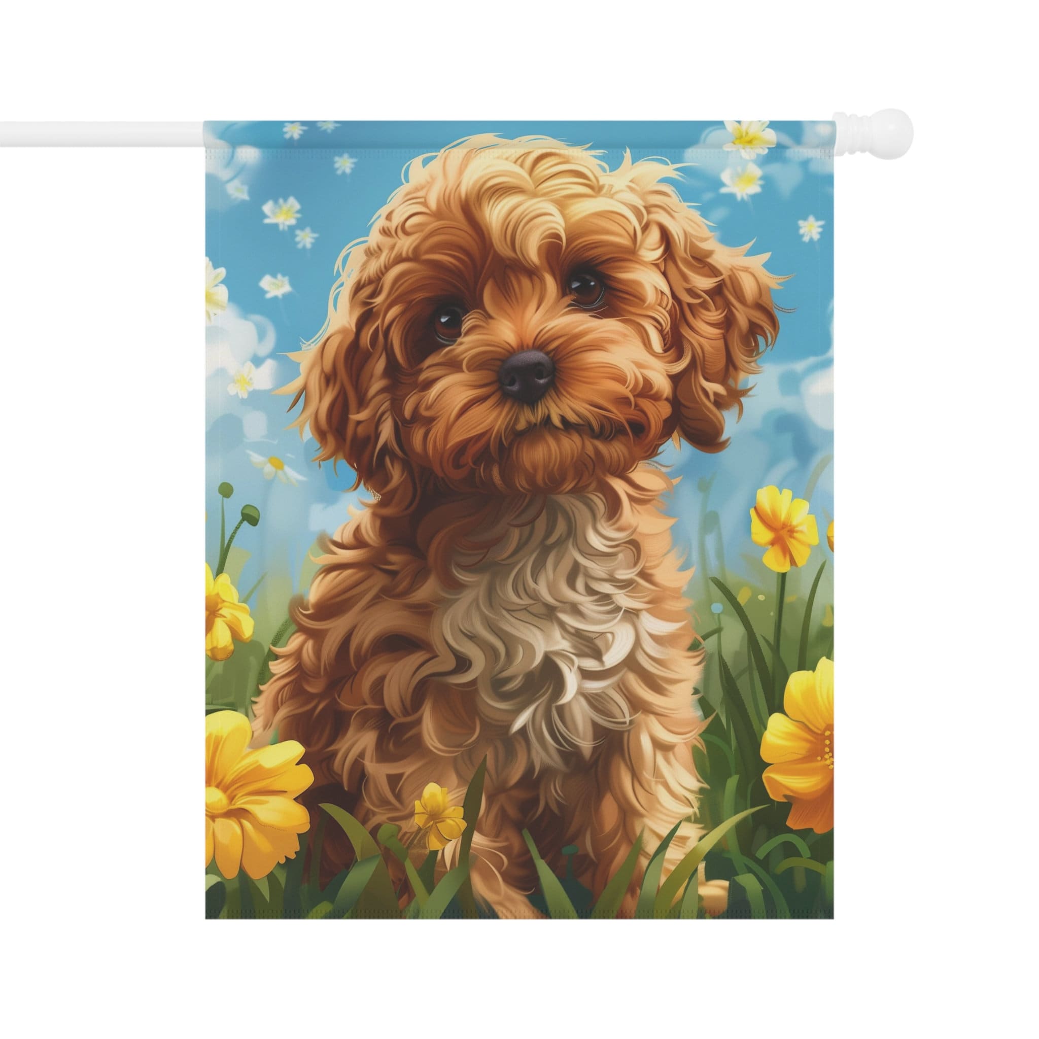 Spring Season Dog Garden & House Banner Cavapoo Garden Banner Gift for ...