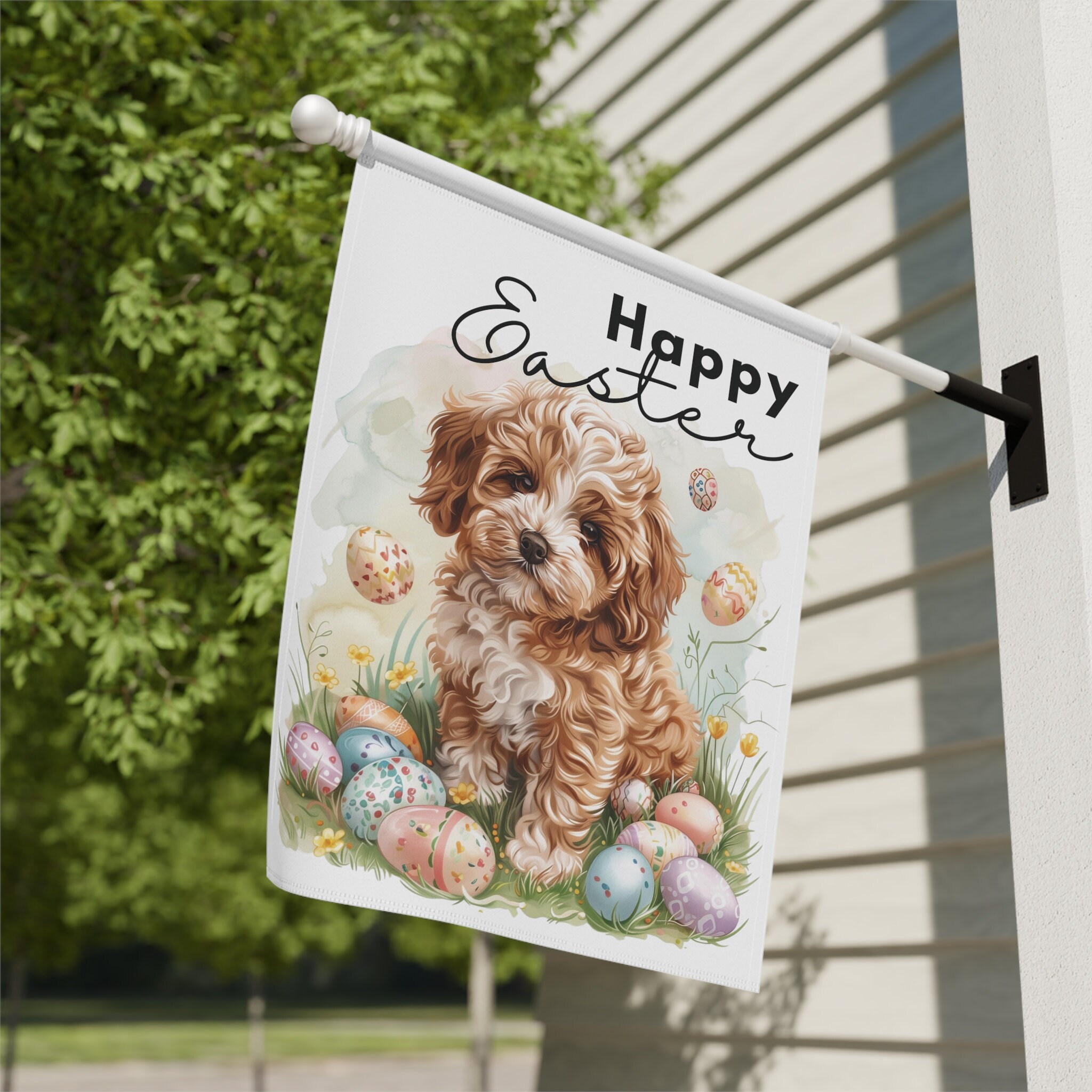 Dog Garden & House Banner Cavapoo Garden Banner Gift for Gardener - Etsy