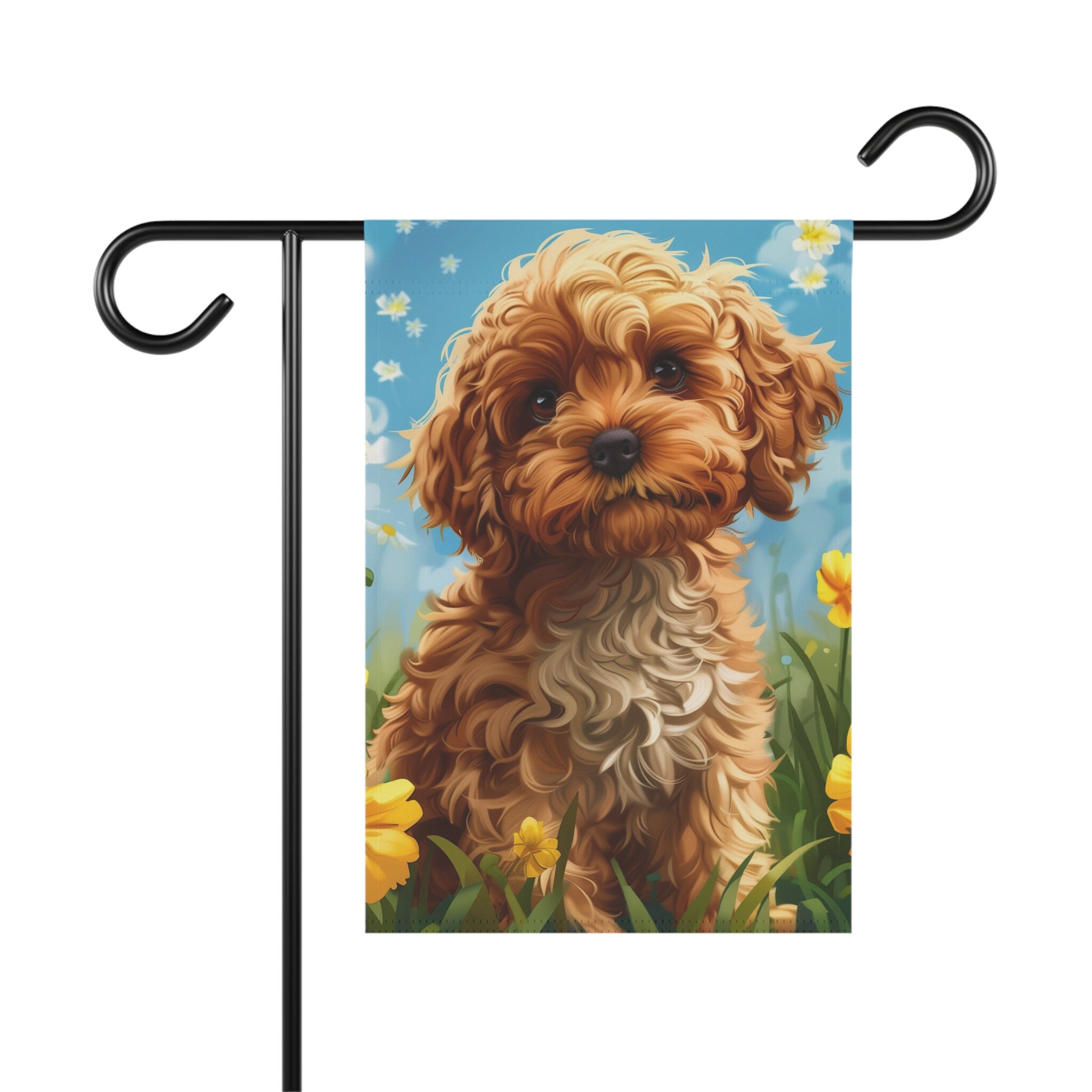 Spring Season Dog Garden & House Banner Cavapoo Garden Banner Gift for ...