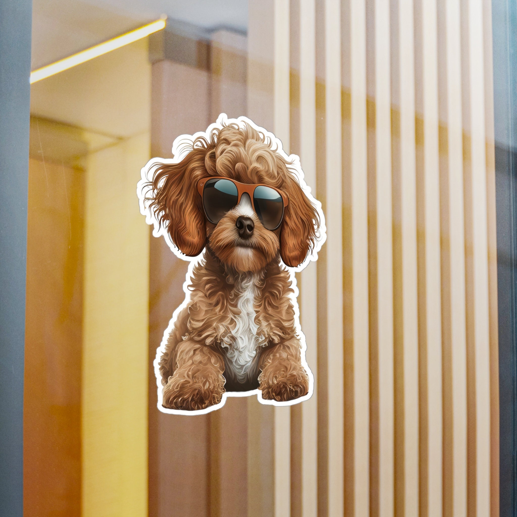Sticker for Dog Lovers Cavapoo Sticker Vinyl Decal for Dog Owner Dog ...