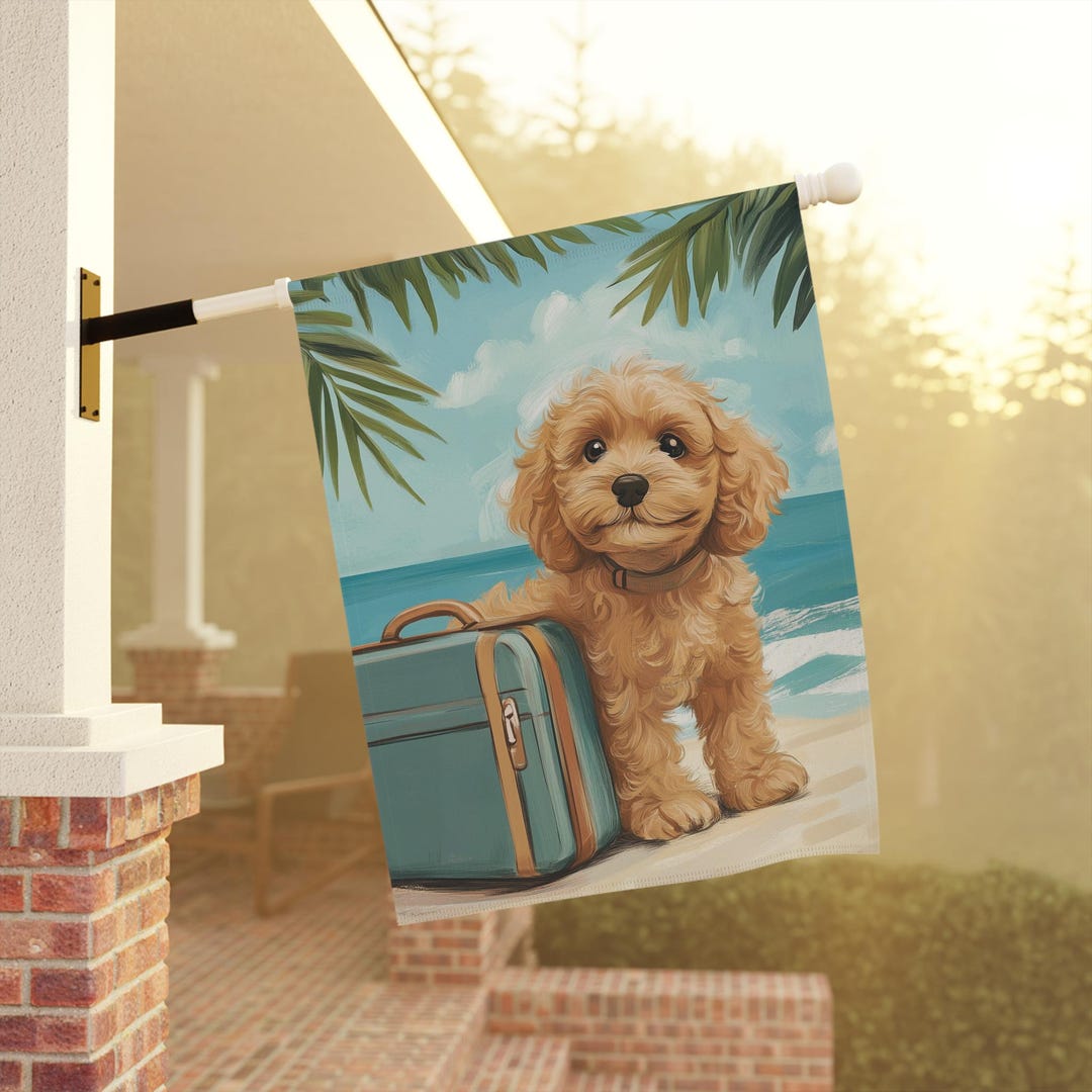 Cavapoo Dog Summer Garden & House Banner Dog Garden Banner Gift for ...