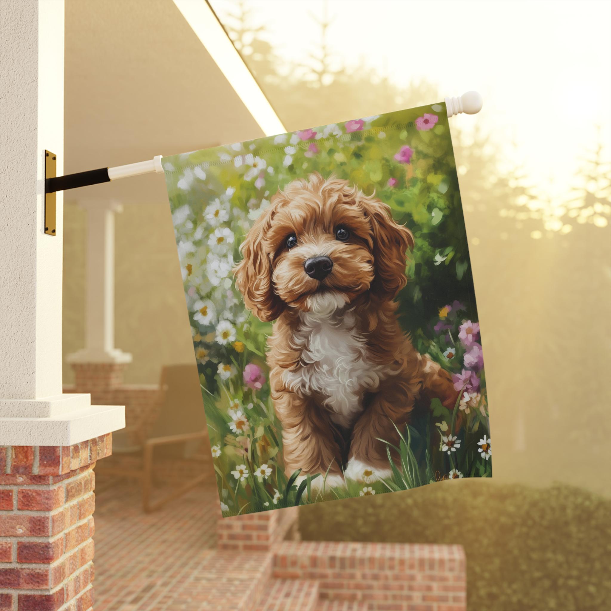 Cavapoo Dog Garden & House Banner Dog Garden Banner Gift for Gardener ...