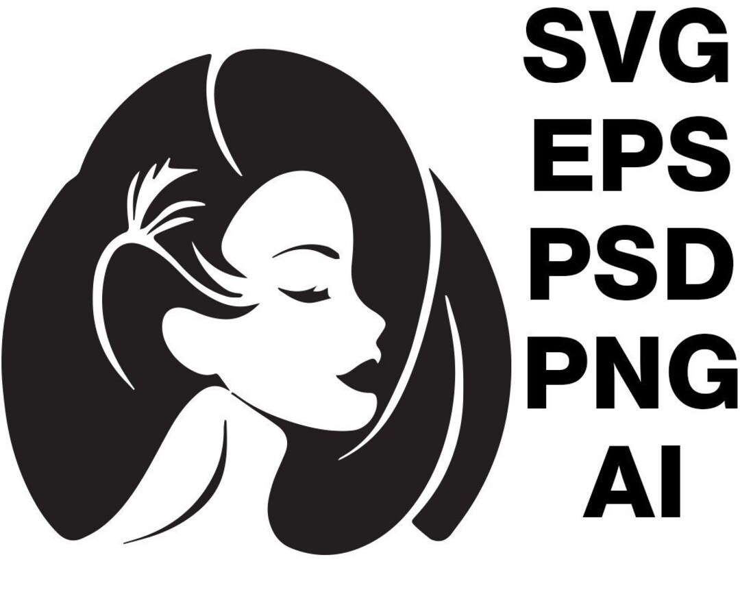 Beautiful Woman SVG Womans Face Silhouette Clip Art Womans Head SVG ...