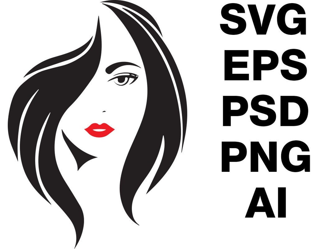 Beautiful Woman SVG Womans Face Silhouette Clip Art Womans Head SVG ...