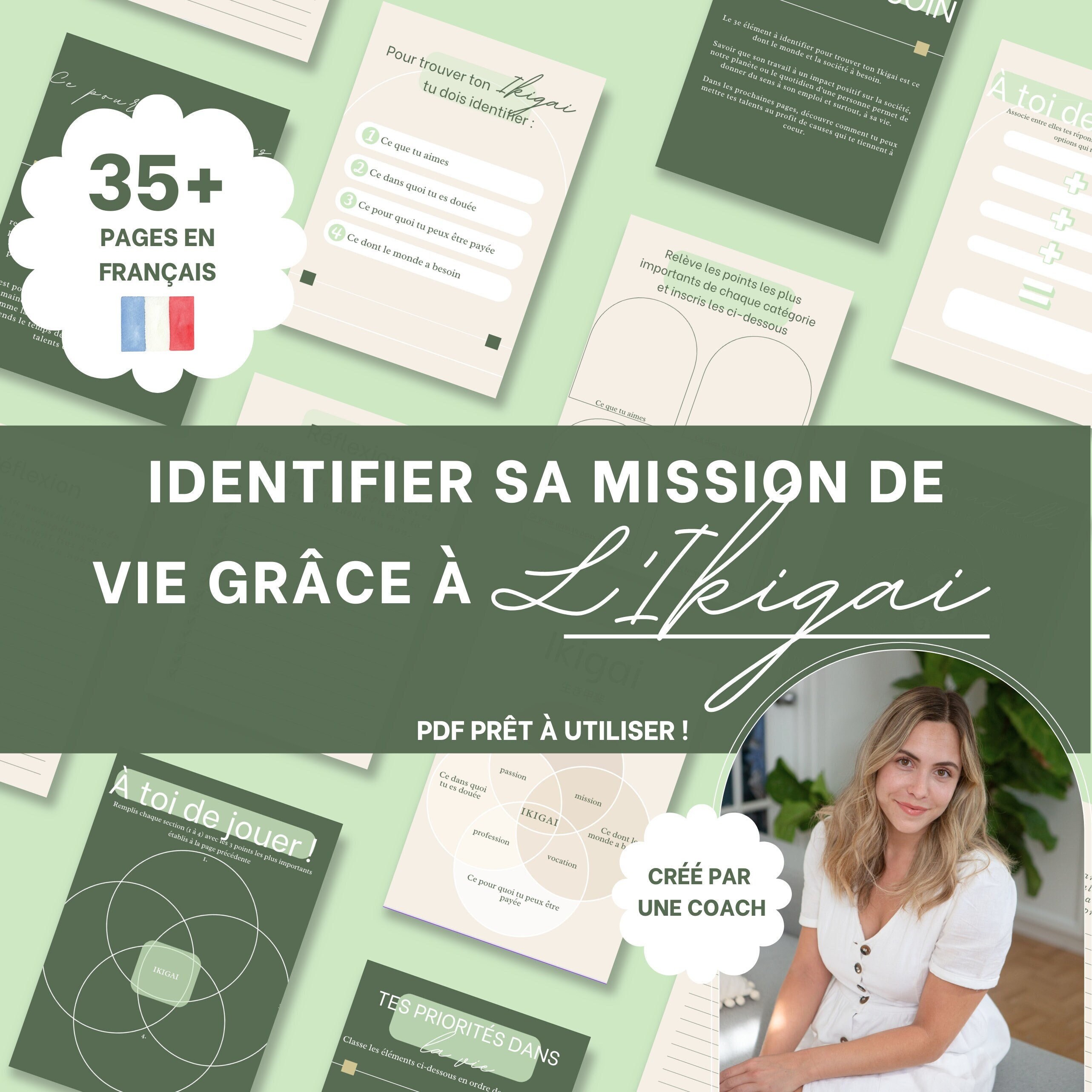 IKIGAI Ikigai Exercise Book in French Find Your Life - Etsy