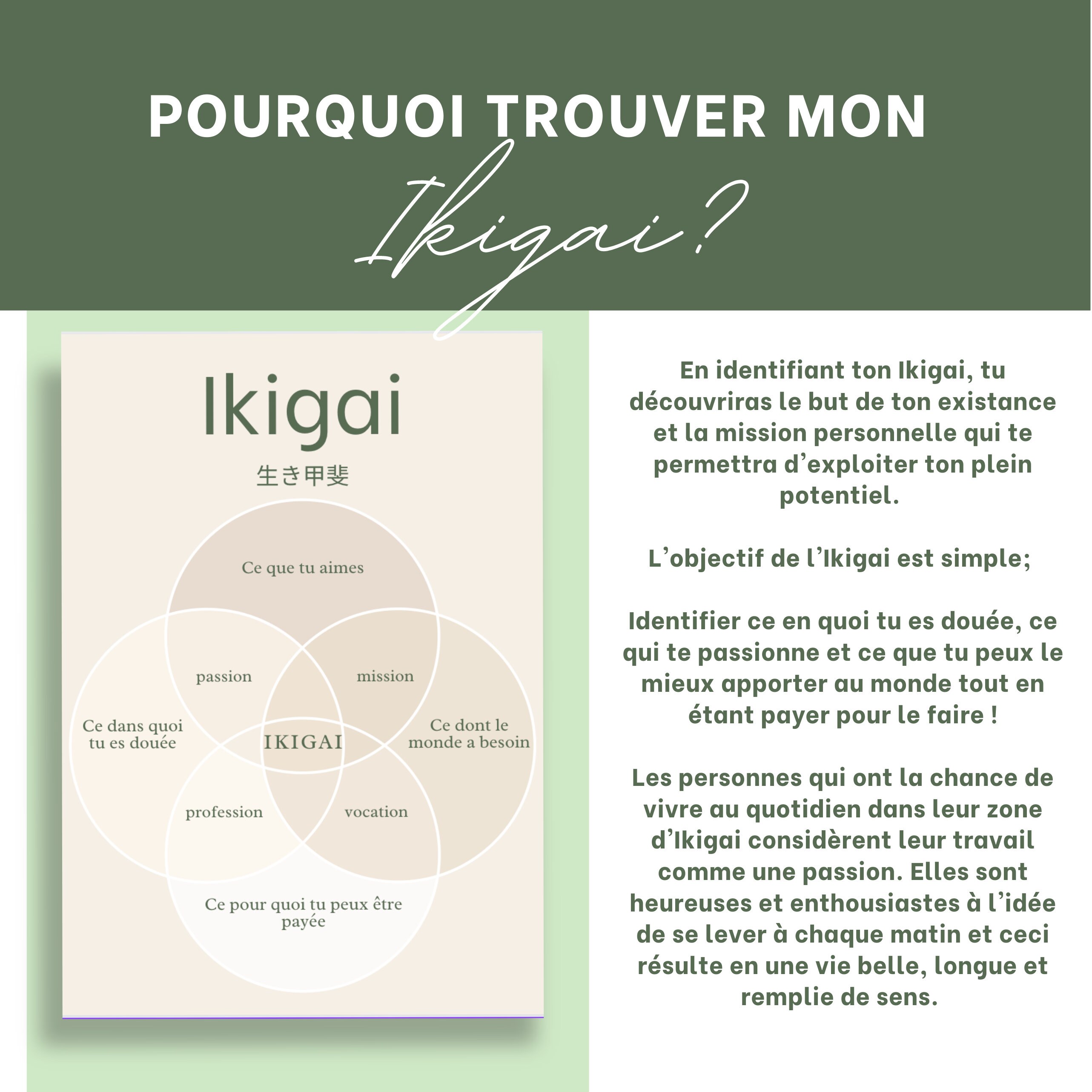 The Japanese IKIGAI Method Career & Life Mission Workbook Career ...