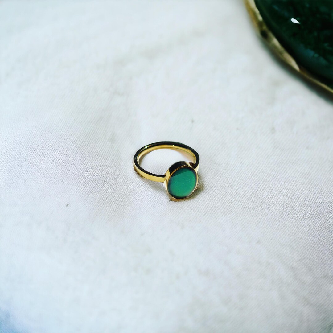 Emotion Elixir: the Mood Metamorphosis Ring,18k Gold PVD Coated 316L Stainless Steel, Mood Rings ...