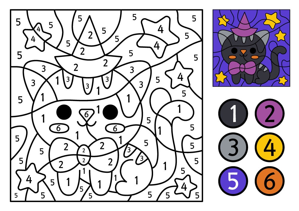 40 Spooky Halloween Printable Coloring Pages: Create Your Own - Etsy