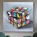 Cube Graffiti Printing, Rubiks Cube Wall Art, Colorful Wall Art, Game ...