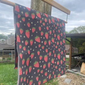 Strawberry Cotton Fabric - Etsy