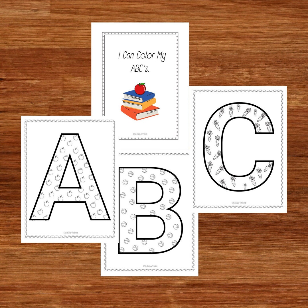 Printable Alphabet Coloring Pages | Preschool Worksheets | Set of 26 ...