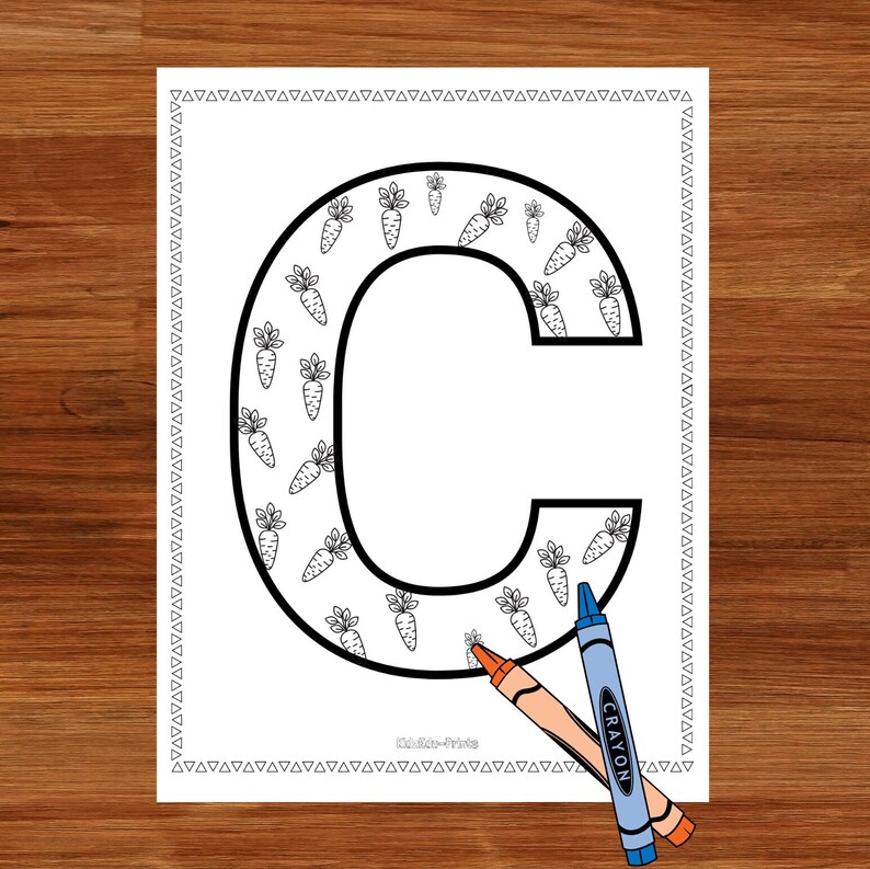 Printable Alphabet Coloring Pages | Preschool Worksheets | Set of 26 ...