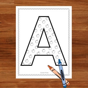 Printable Alphabet Coloring Pages | Preschool Worksheets | Set of 26 ...