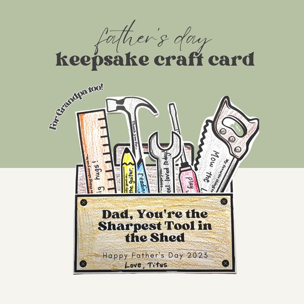 Fathers Day Toolbox Craft - Etsy