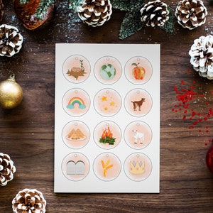 Printable Jesse Tree Ornament Set: Daily Scripture Advent Activity (PDF ...