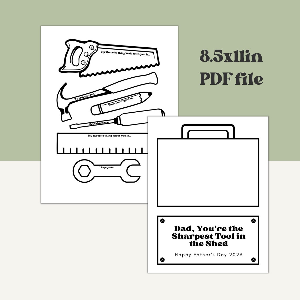 Fathers Day Toolbox Craft for Kids, Father's Day Gift From Kids ...