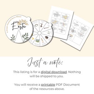 Easter Story Wheel, Resurrection Sunday Lesson, Holy Week Easter ...