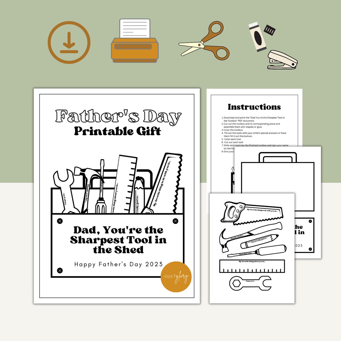 Fathers Day Toolbox Craft for Kids, Father's Day Gift From Kids ...