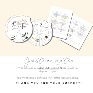 Easter Story Wheel, Resurrection Sunday Lesson, Holy Week Easter ...