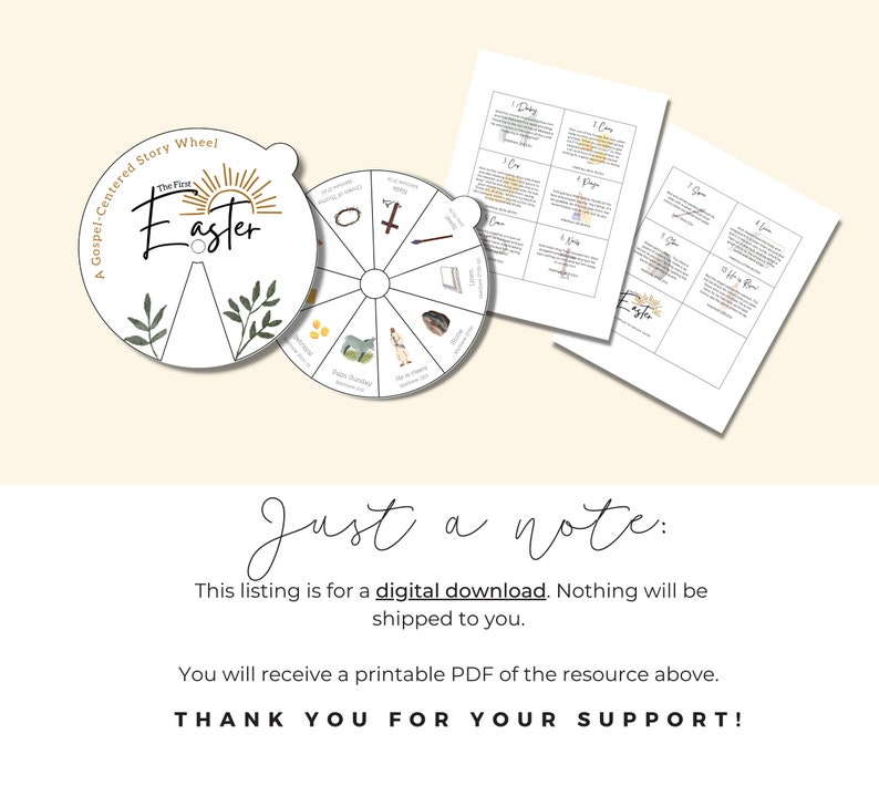 Easter Story Wheel, Resurrection Sunday Lesson, Holy Week Easter ...