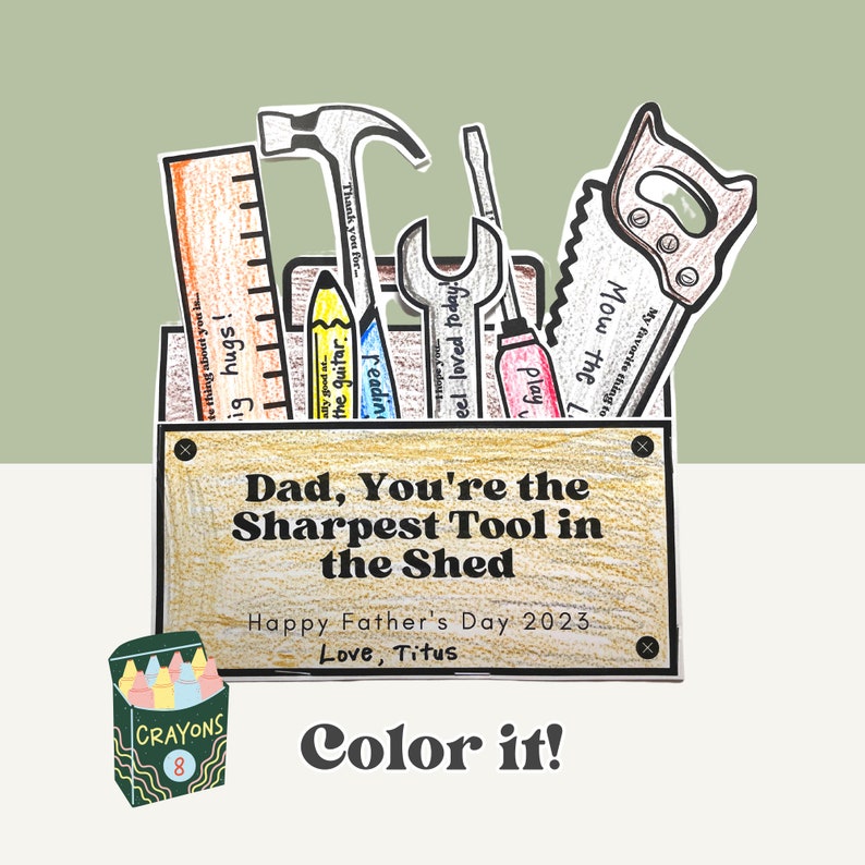 Fathers Day Toolbox Craft for Kids, Father's Day Gift From Kids ...