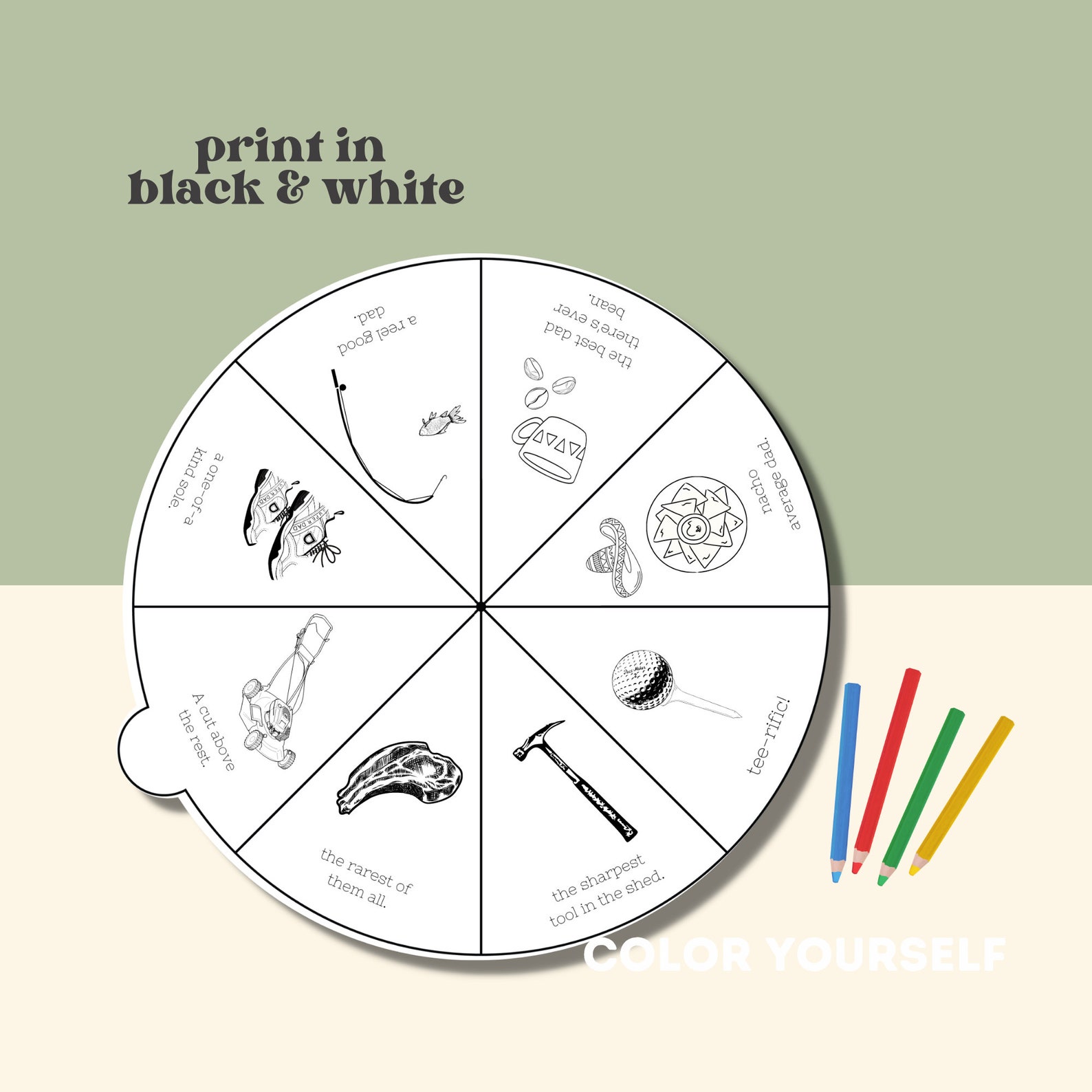 Father's Day Craft for Kids Father's Day Interactive - Etsy