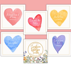 Valentine's Day Scripture Cards, Printable Valentine Cards for Kids ...