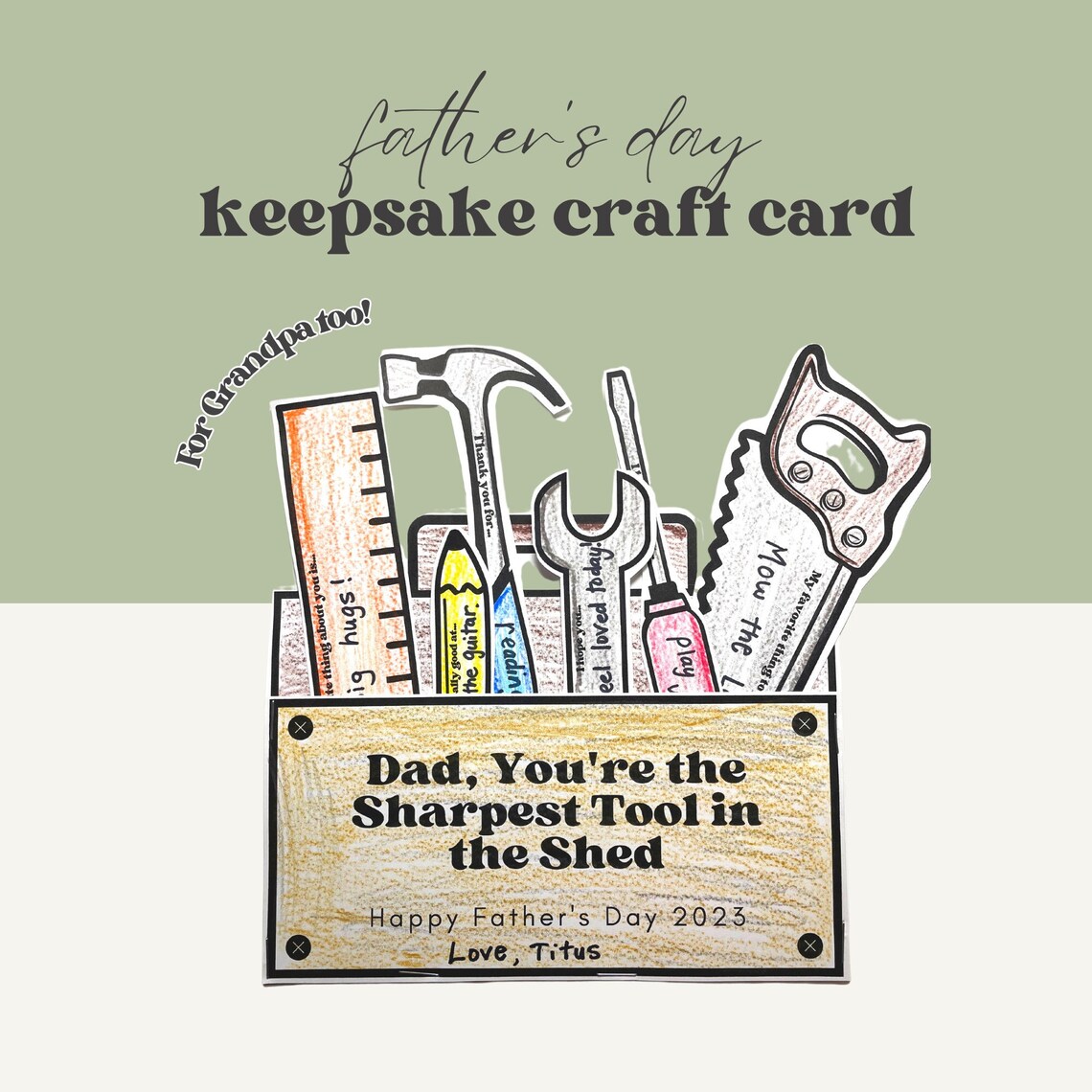 Fathers Day Toolbox Craft for Kids, Father's Day Gift From Kids ...