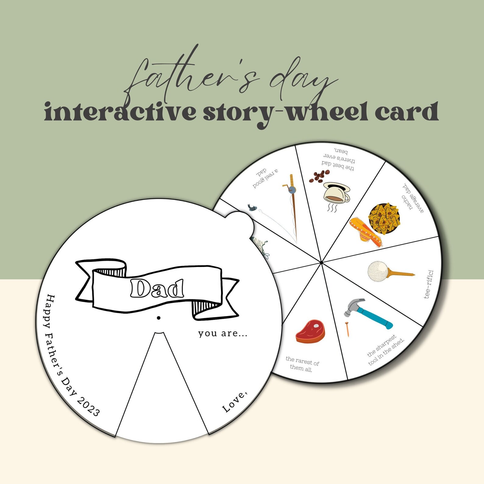 Father's Day Craft for Kids Father's Day Interactive - Etsy