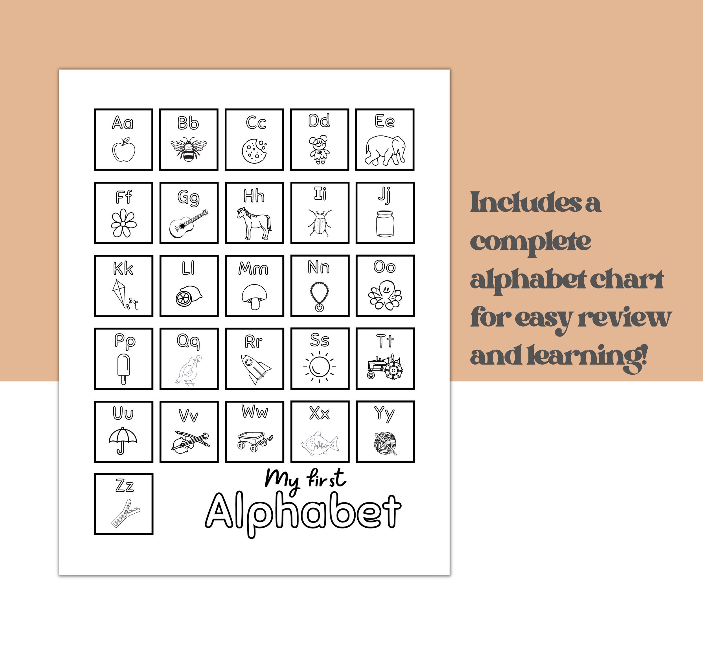 Fall Baby Shower ABC Book, Baby Alphabet Book, Autumn Baby Shower ...