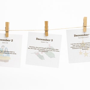 Printable Christmas Advent Calendar, Family Advent Scripture Calendar ...