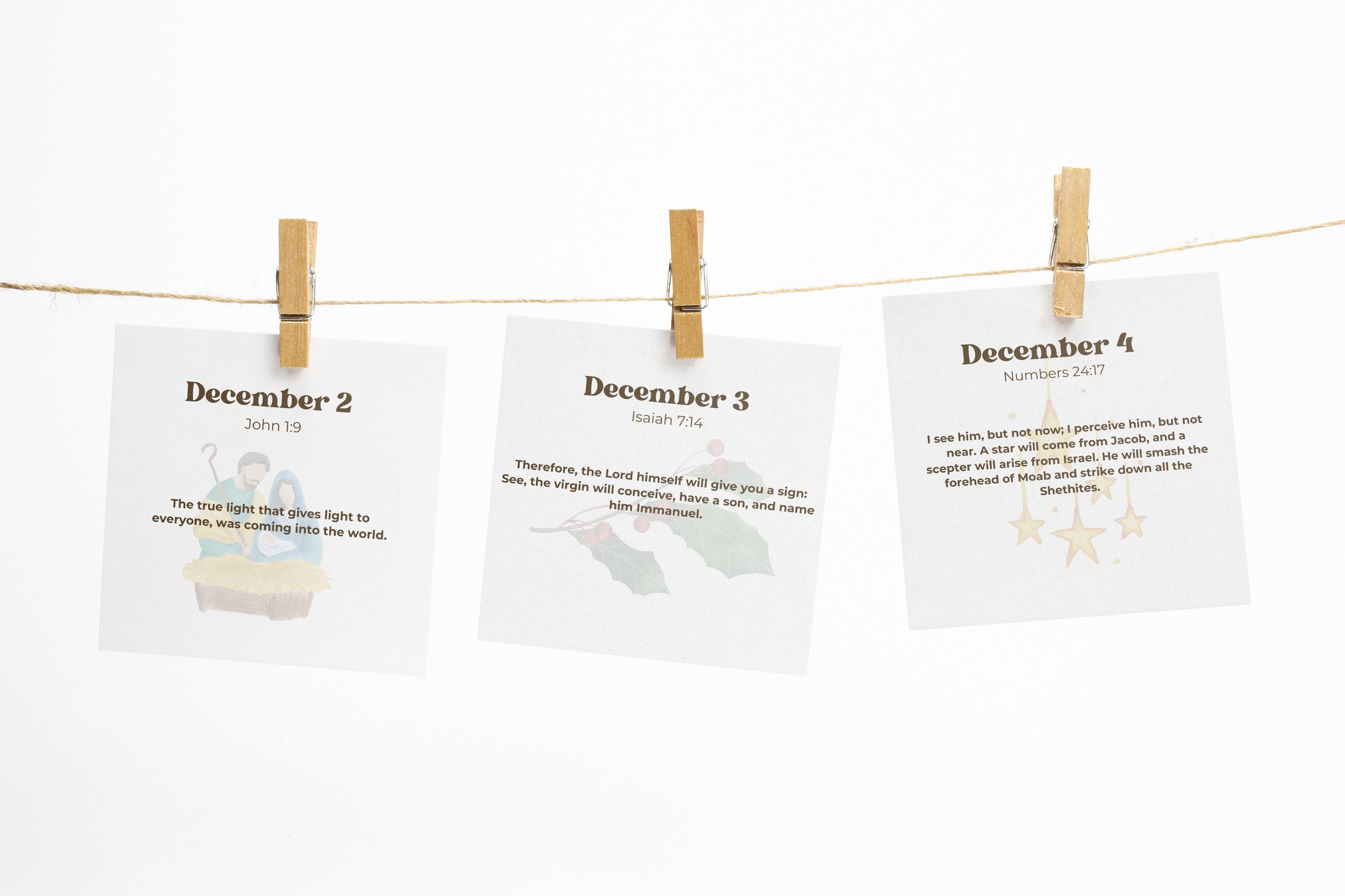 Printable Christmas Advent Calendar, Family Advent Scripture Calendar ...