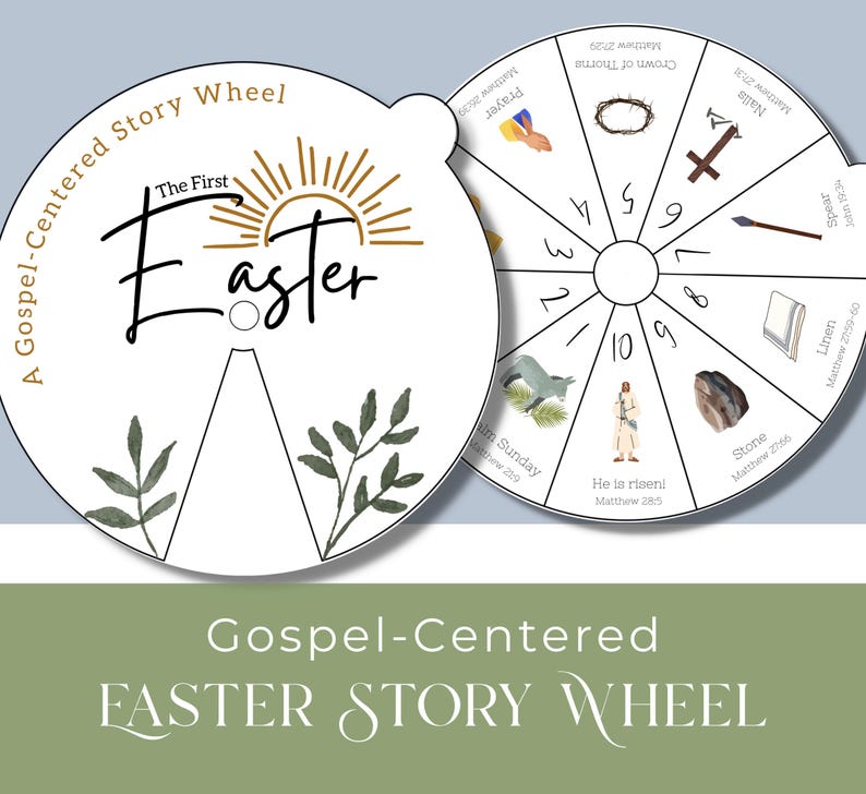 Easter Story Wheel, Resurrection Sunday Lesson, Holy Week Easter ...