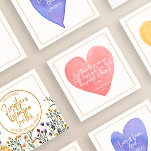 Valentine's Day Scripture Cards, Printable Valentine Cards for Kids ...