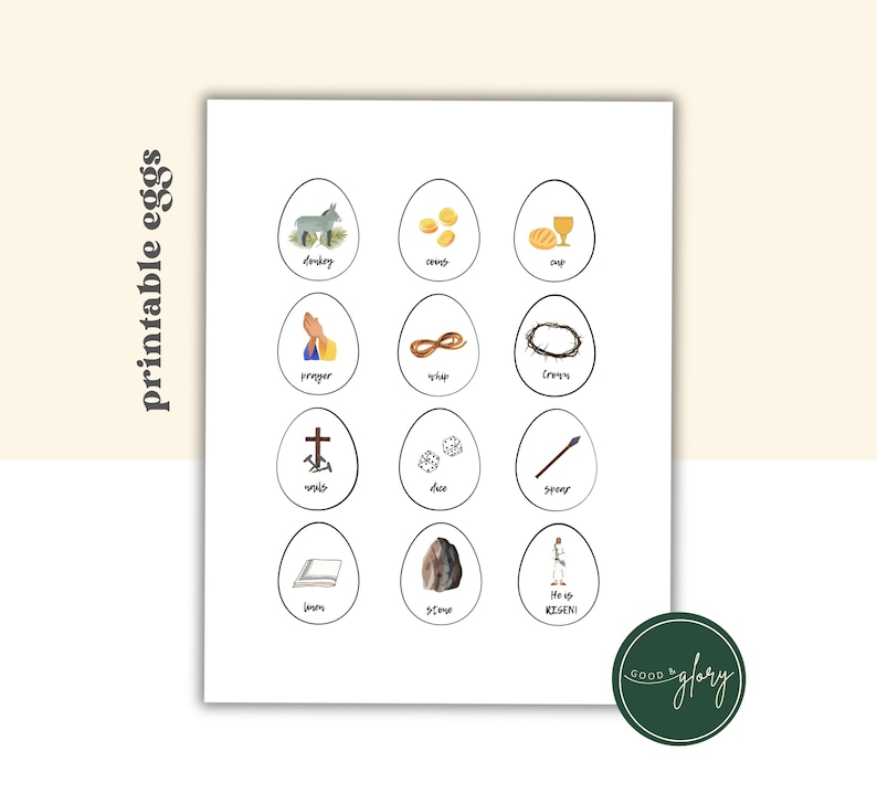 Resurrection Egg Story Printable: Christian Easter Activity (instant ...