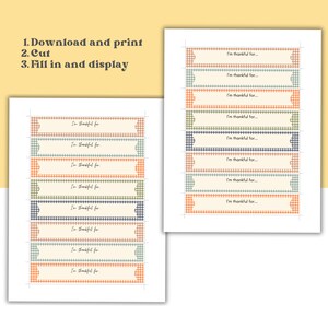 Gratitude Paper Chain, Thanksgiving Printable Activity, Thankfulness ...