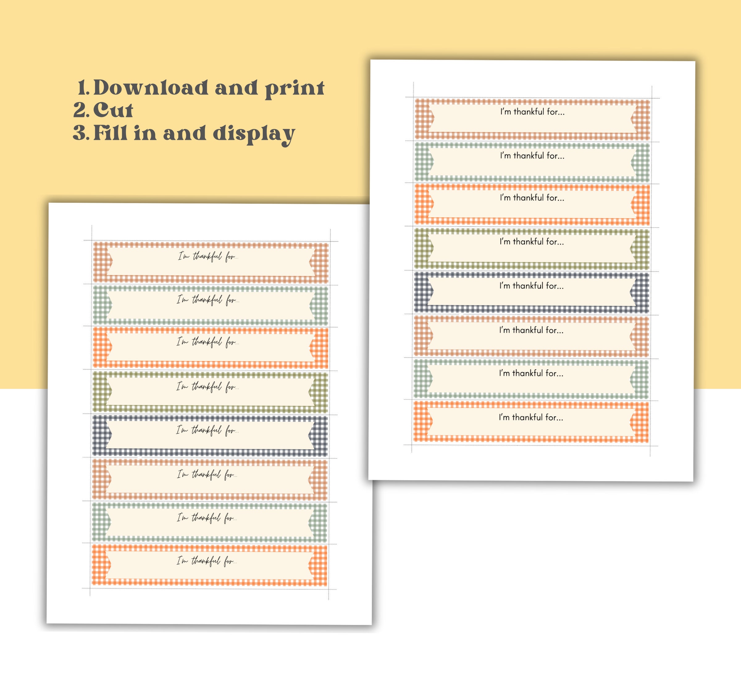 Gratitude Paper Chain, Thanksgiving Printable Activity, Thankfulness ...